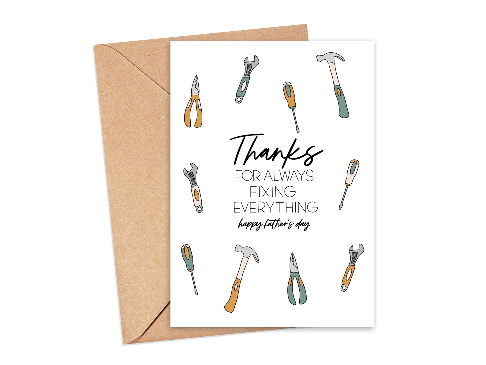 Father's Day Card From Daughter: Thanks for Fixing Everything - Etsy