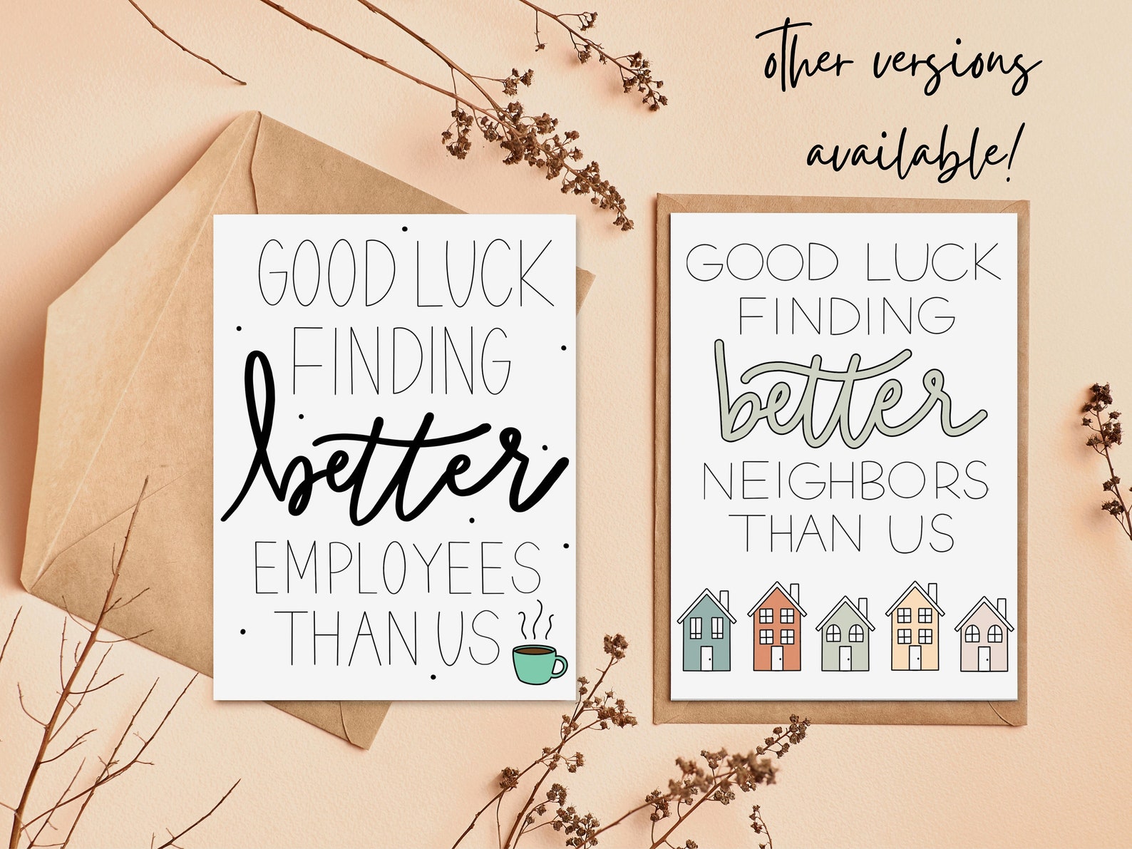 Congrats New Job Card Good Luck Finding Better Co-workers - Etsy