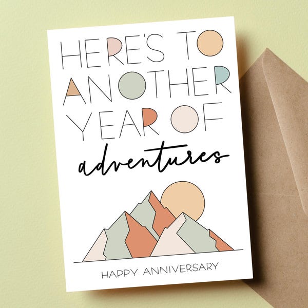 Birthday Card "another Year of Adventure" - Etsy