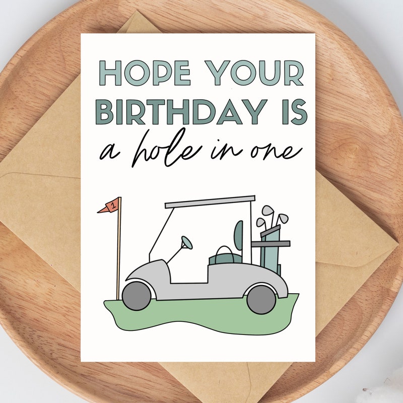 Golf Birthday Card - Etsy