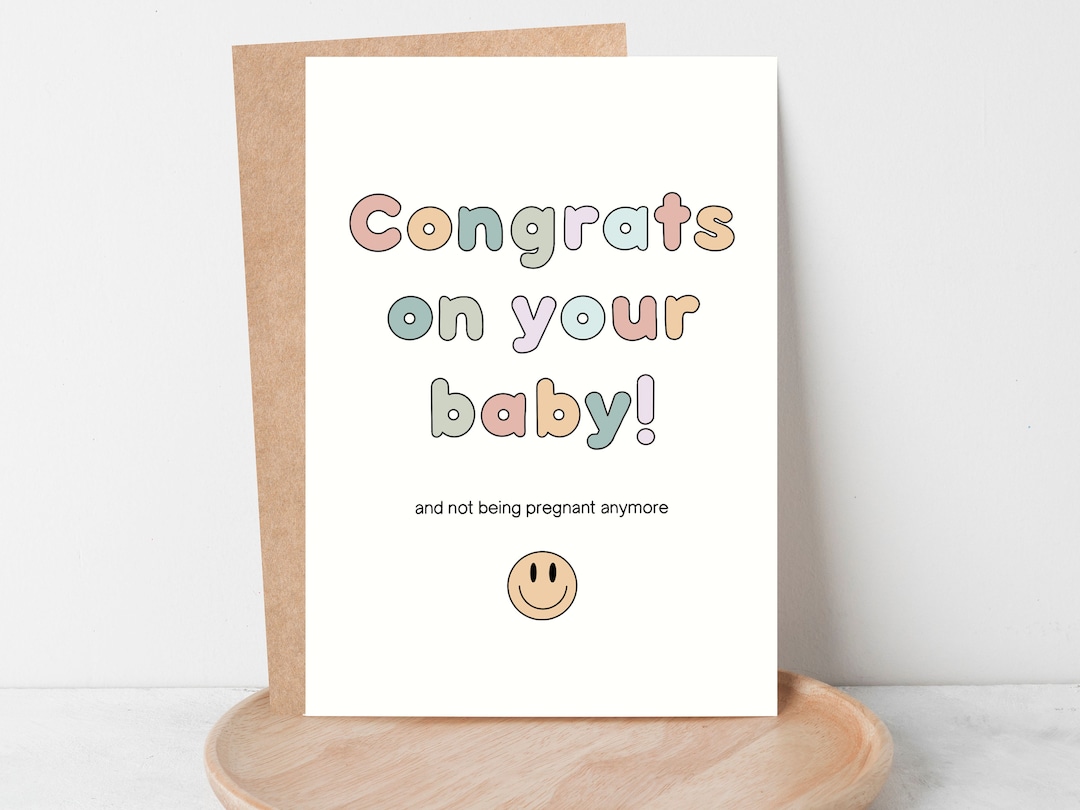 Funny New Baby Card, Funny New Mom Card, New Mom Gift, New Baby Gift ...
