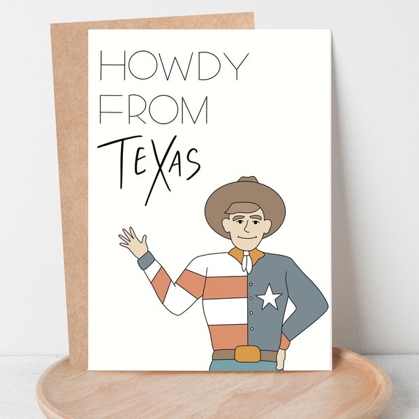 Texas Greeting Card - Etsy