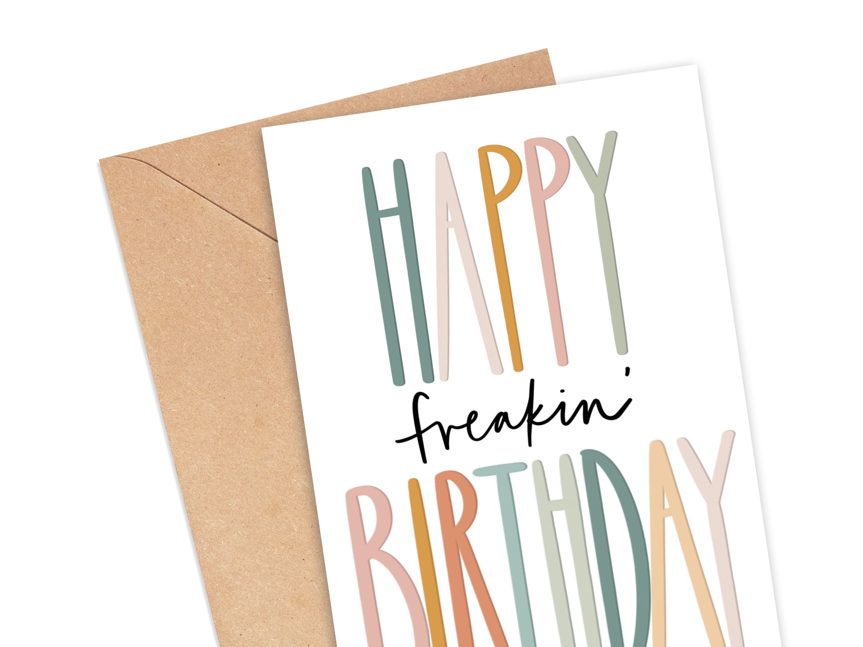 Happy Freakin Birthday Card Cute Birthday Card Card for - Etsy