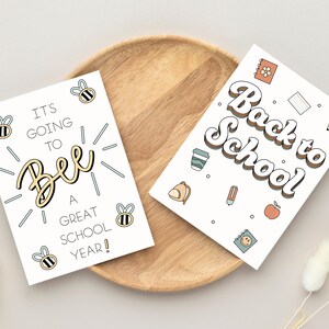 Back to School Card, First Day of School, Card for Teacher, Retro ...