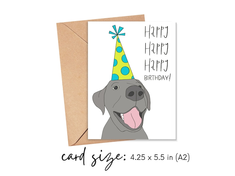 Labrador Birthday Card: Happy Dog Owner Gift - Etsy