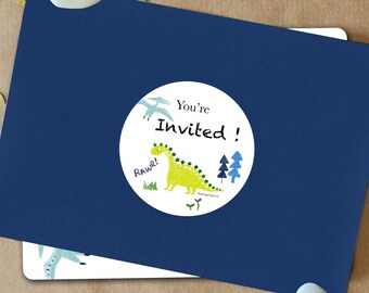 You're Invited Stickers Happy Birthday Party Favor - Etsy