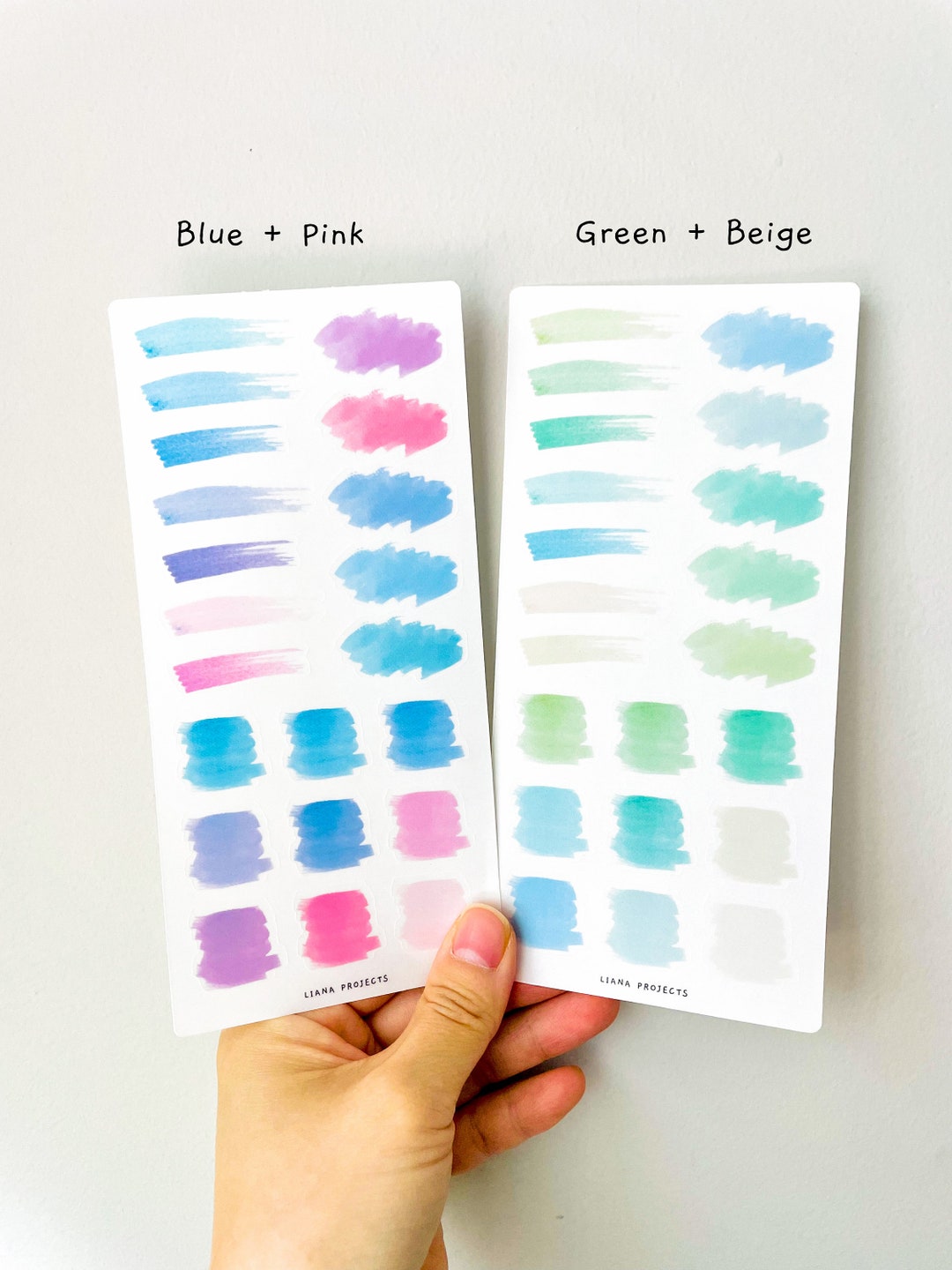 Transparent Watercolor Stickers | Oil Paint, Watercolor Sticker Sheet ...
