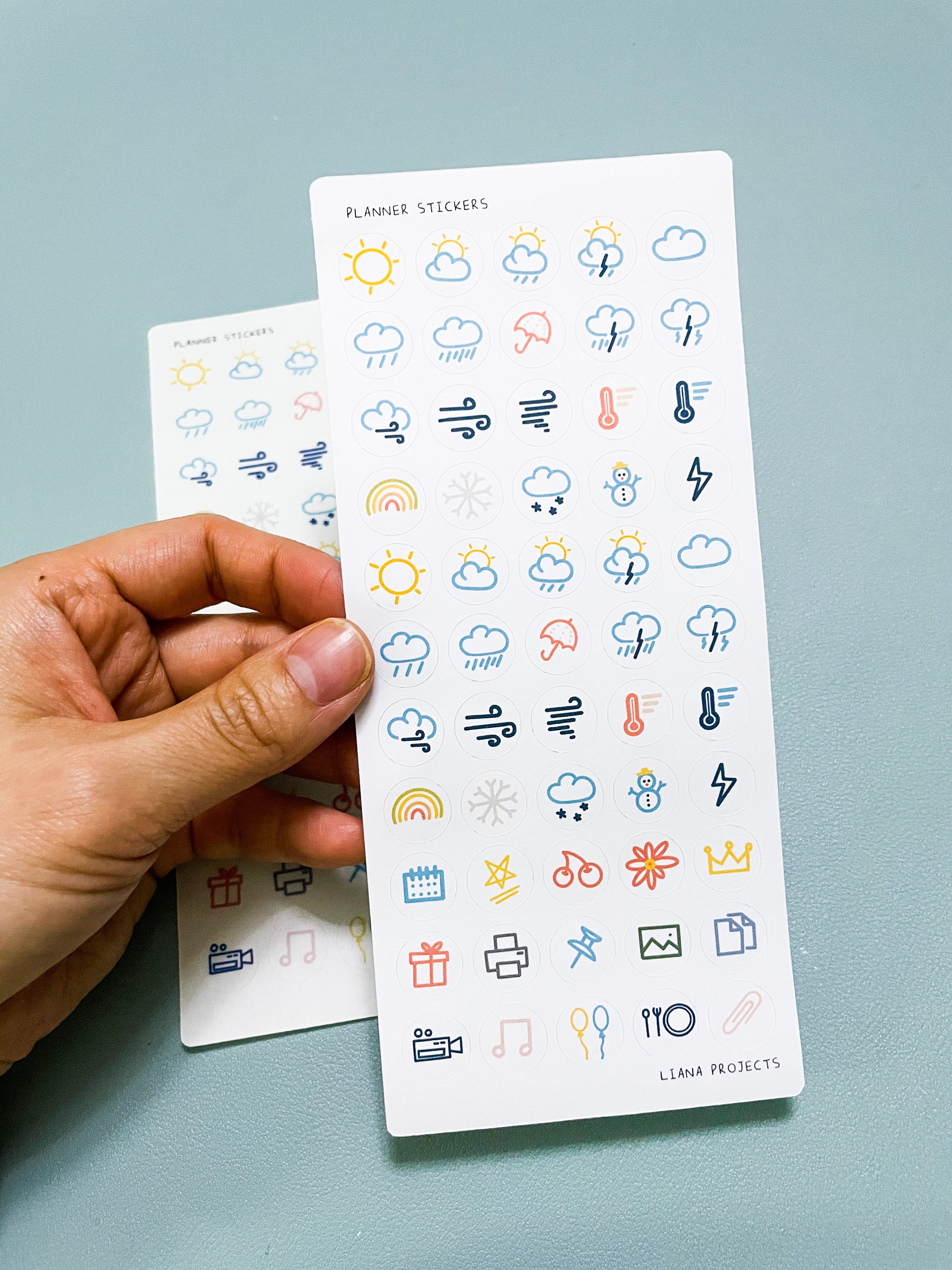 Paper Calendars & Planners Journal stickers M059 RAIN stickers ECLP ...