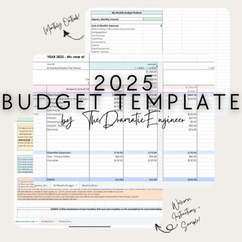Excel Budget Template | Christian Budget | Budget Template Biweekly ...