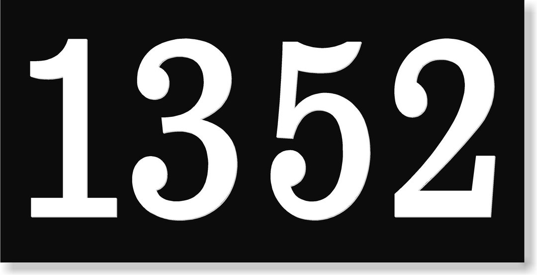 Address Number Plaque. Personalized Aluminum Sign Panel for House ...