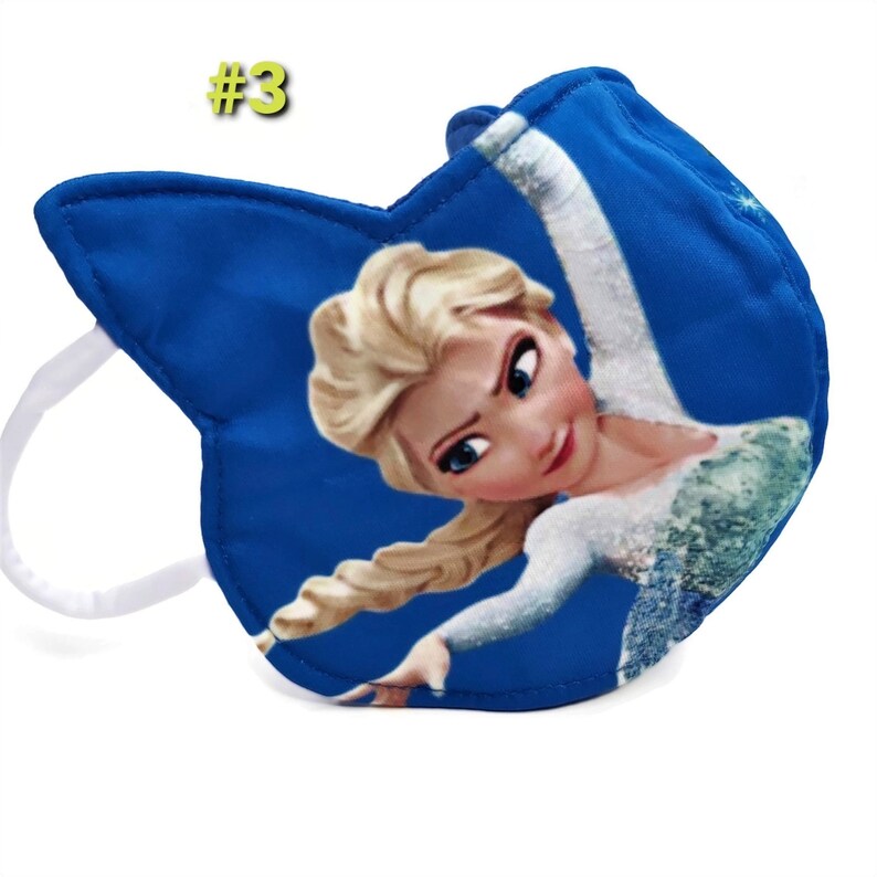 Disney Frozen Elsa / Fabric Face Mask For Girls 4-7 Kids | Etsy