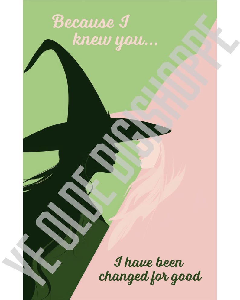 Wicked Inspired Digital Printable Poster | Broadway Musical Wall Art ...