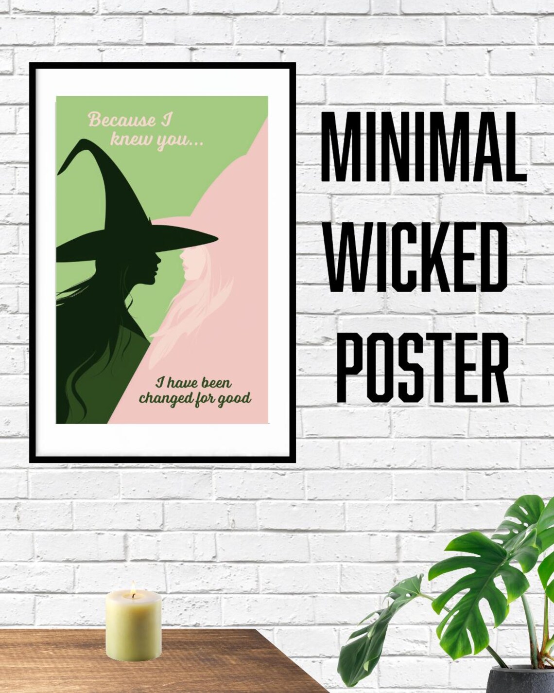 Wicked Inspired Digital Printable Poster | Broadway Musical Wall Art ...