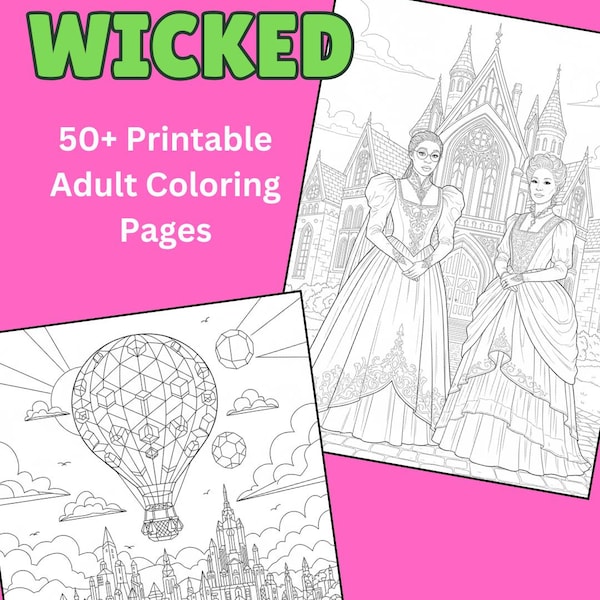 Wicked for Good Colouring - Etsy