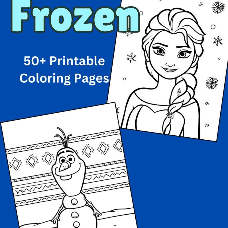 Elsa Colouring - Etsy UK