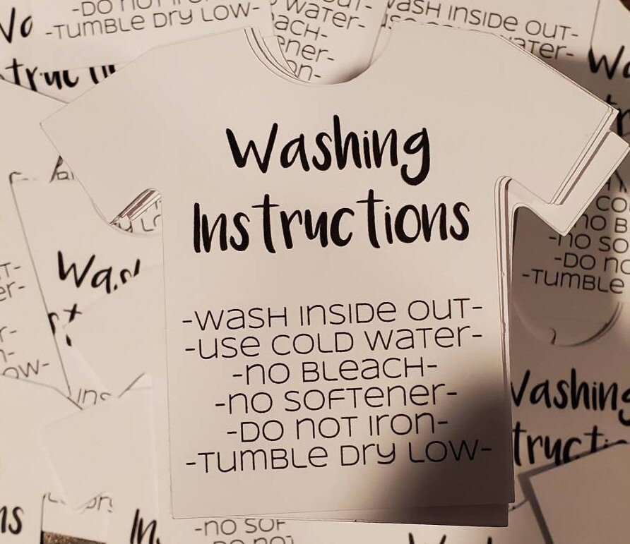 T-shirt Washing Instructions, Washing Instructions, Generic Washing ...