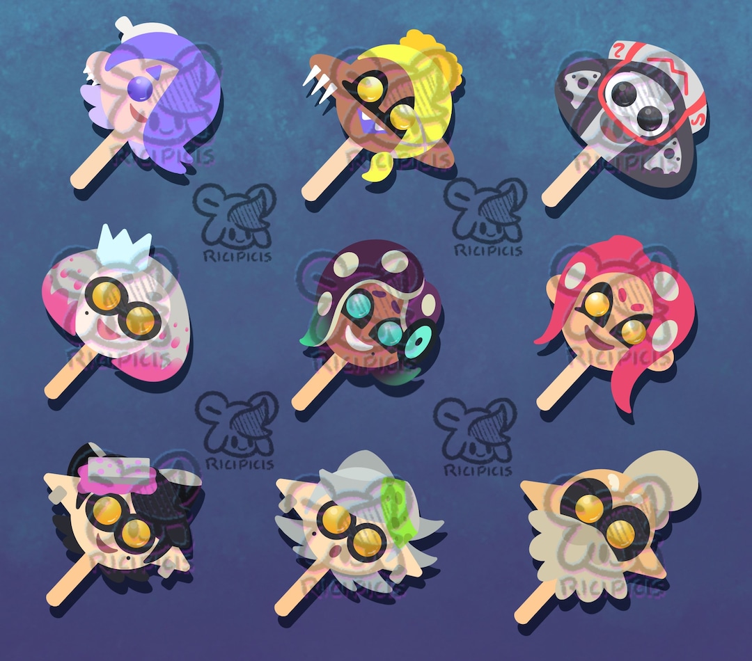 Splatoon Popsicle Stickers - Etsy