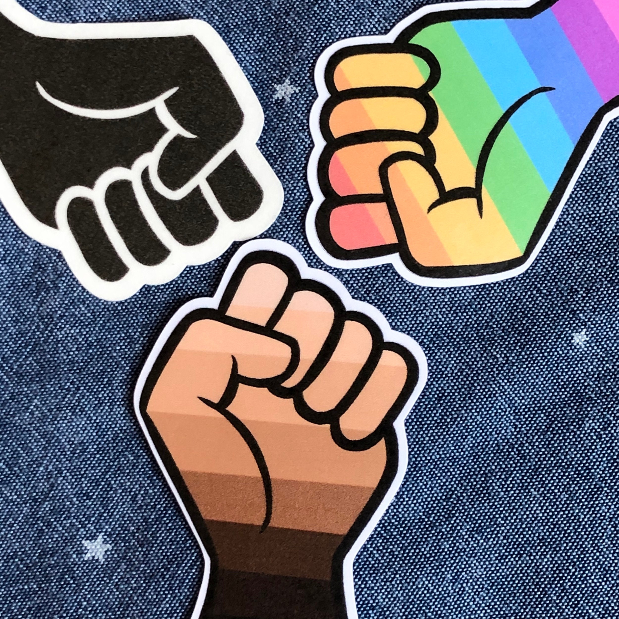 BLM Fist Stickers - Etsy