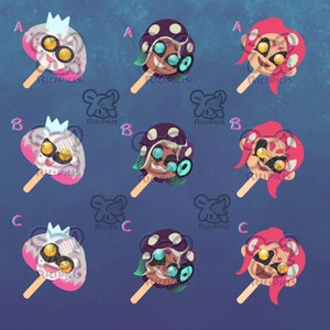 Splatoon Popsicle Stickers - Etsy