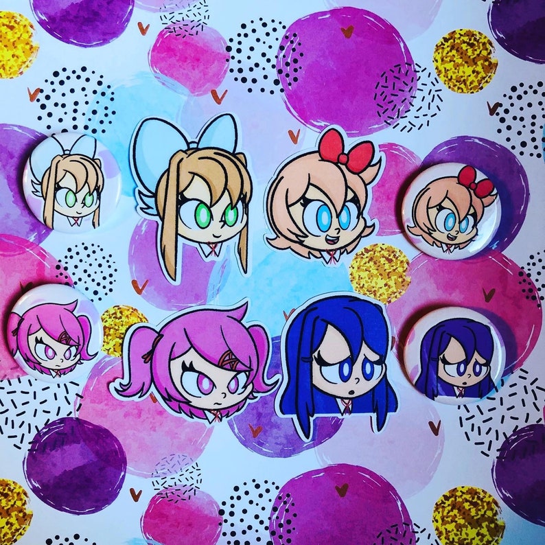 Doki Doki Literature Club Stickers | Etsy