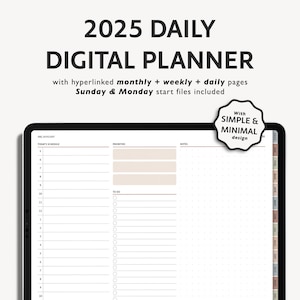 2025 Digital Planner for Goodnotes and Notability, Dated Agenda for ...