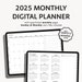 2025 Monthly Digital Planner: Minimalist Calendar for Goodnotes ...