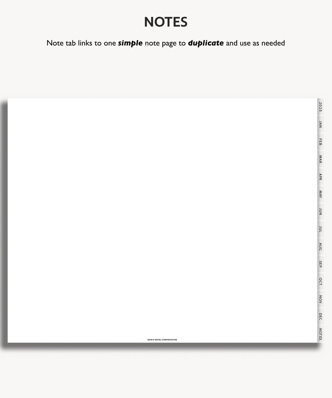 2025 Monthly Digital Planner: Minimalist Calendar for Goodnotes ...