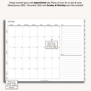2025 Simple Minimal Daily Digital Planner, Minimalist Digital Planner ...