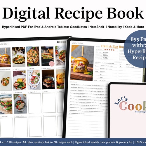Digital Recipe Book for Goodnotes Recipe Journal Digital - Etsy
