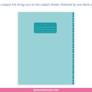 12 Subject Digital Notebook With Tabs, Digital Notebook Bundle ...