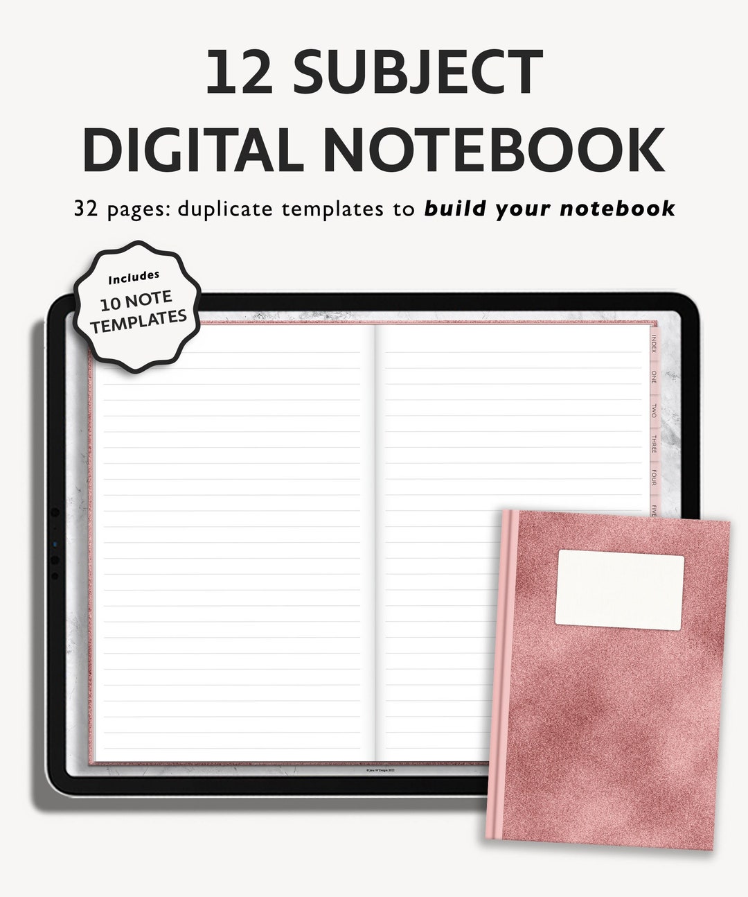 Digital Notebook Landscape, Realistic Digital Notebook, Goodnotes ...