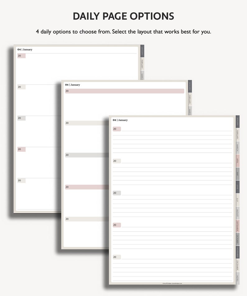Five Year Daily Digital Journal, One Line A Day Journal, 365 Daily ...