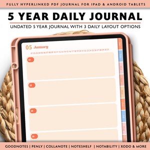 5 Year Journal Digital, One Line A Day Memory Book, Gratitude Journal ...