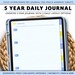 5 Year Digital Journal, Dark Mode Journal With Black Paper, Hyperlinked ...