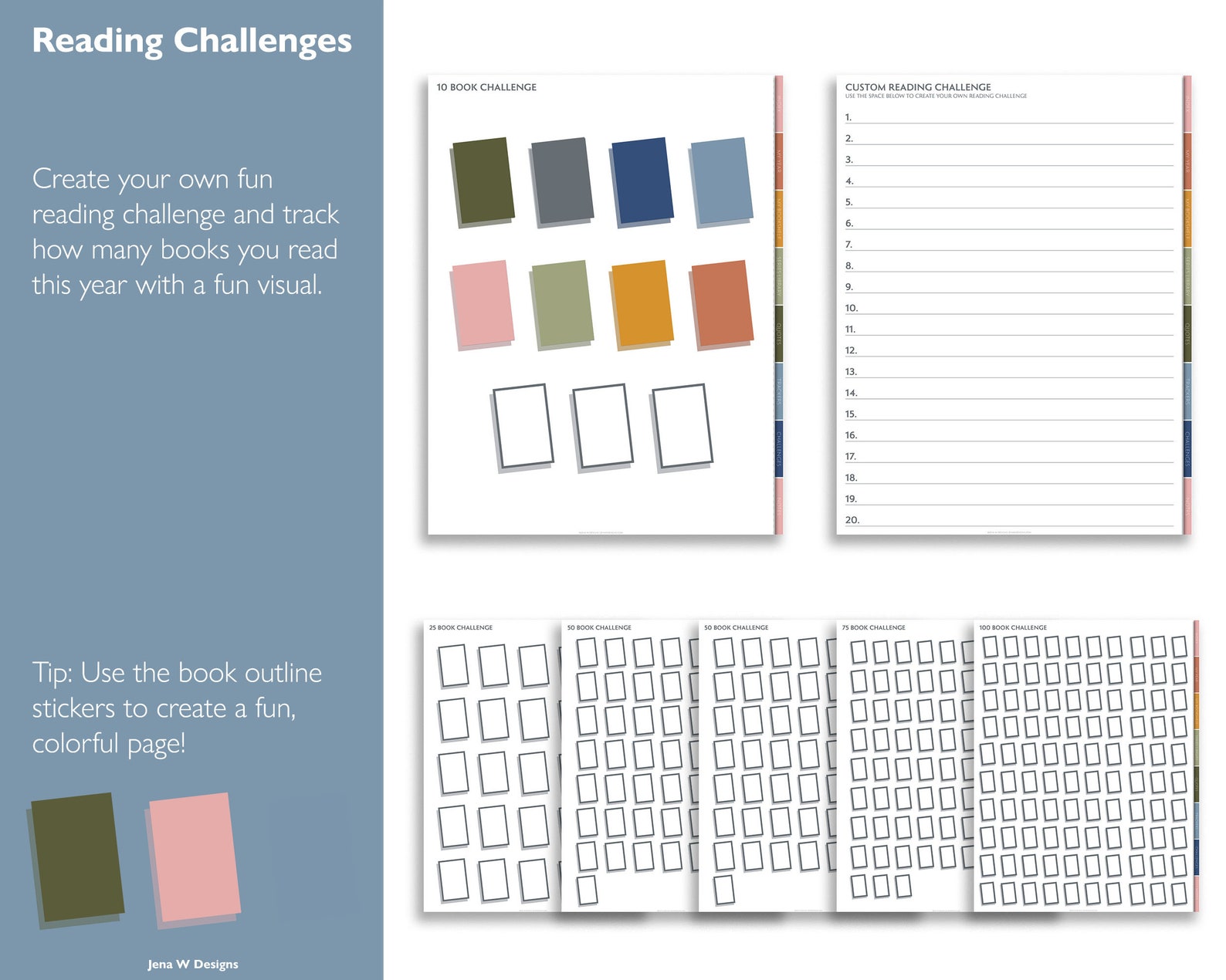 Digital Reading Journal Digital Book Journal for Goodnotes - Etsy