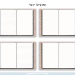 12 Subject Digital Notebook, 2 Page Landscape Notebook, Digital Journal ...