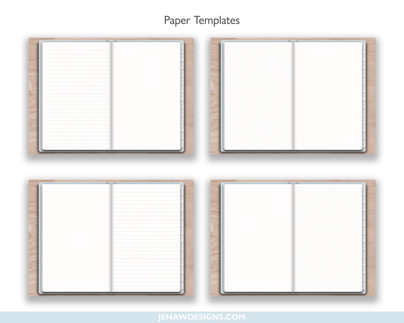 12 Subject Digital Notebook 2 Page Landscape Notebook - Etsy