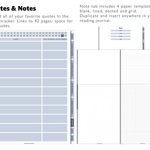 Digital Reading Log, Goodnotes Book Tracker, Digital Book Review ...