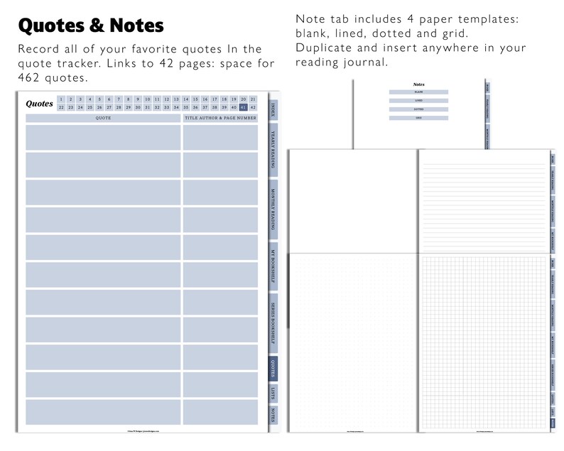 Digital Reading Log, Goodnotes Book Tracker, Digital Book Review ...