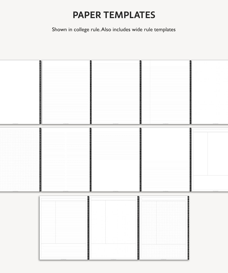 Minimal A-Z Tab Digital Notebook: 44 Templates (PDF) - Etsy Australia
