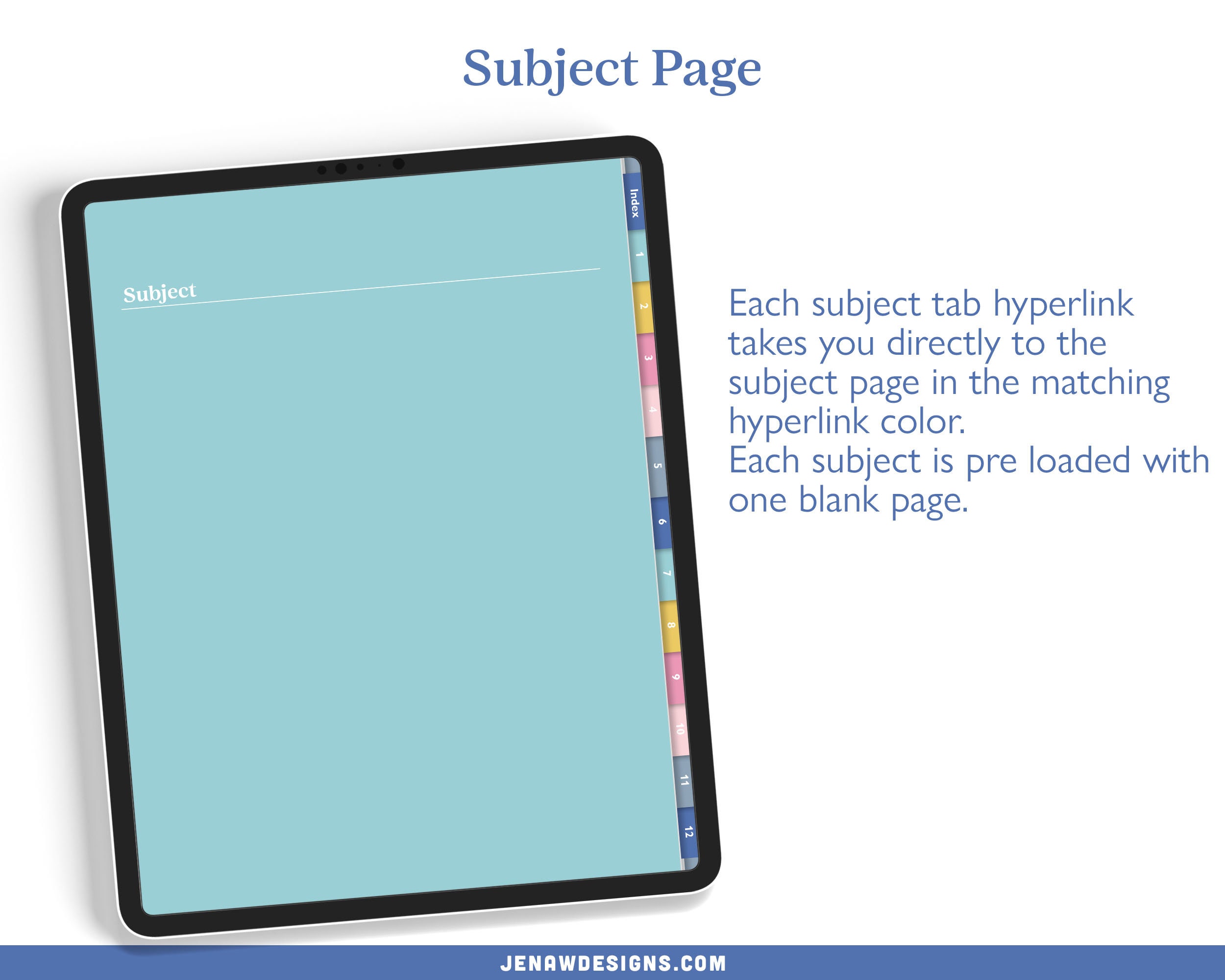 Digital Notebook With Tabs Goodnotes Notebook Ipad Notebook - Etsy