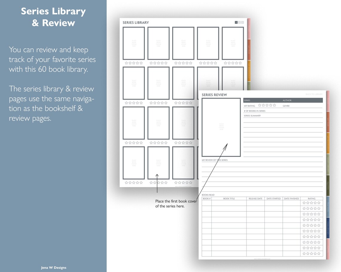 Digital Reading Journal Digital Book Journal for Goodnotes - Etsy