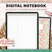 Premium Digital Notebook, Spring Floral Digital Notepad With Rings ...