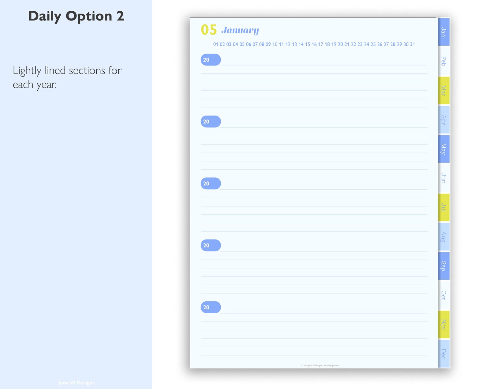 5 Year Daily Digital Journal 365 Daily Journal Hyperlinked - Etsy