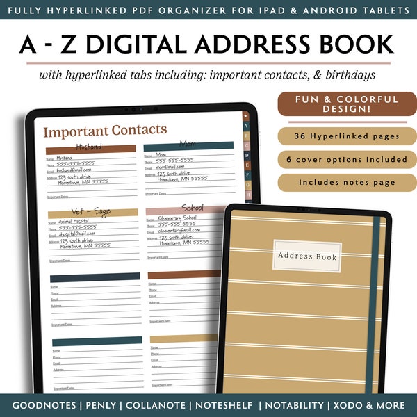 Address Book - Shop Online - Etsy