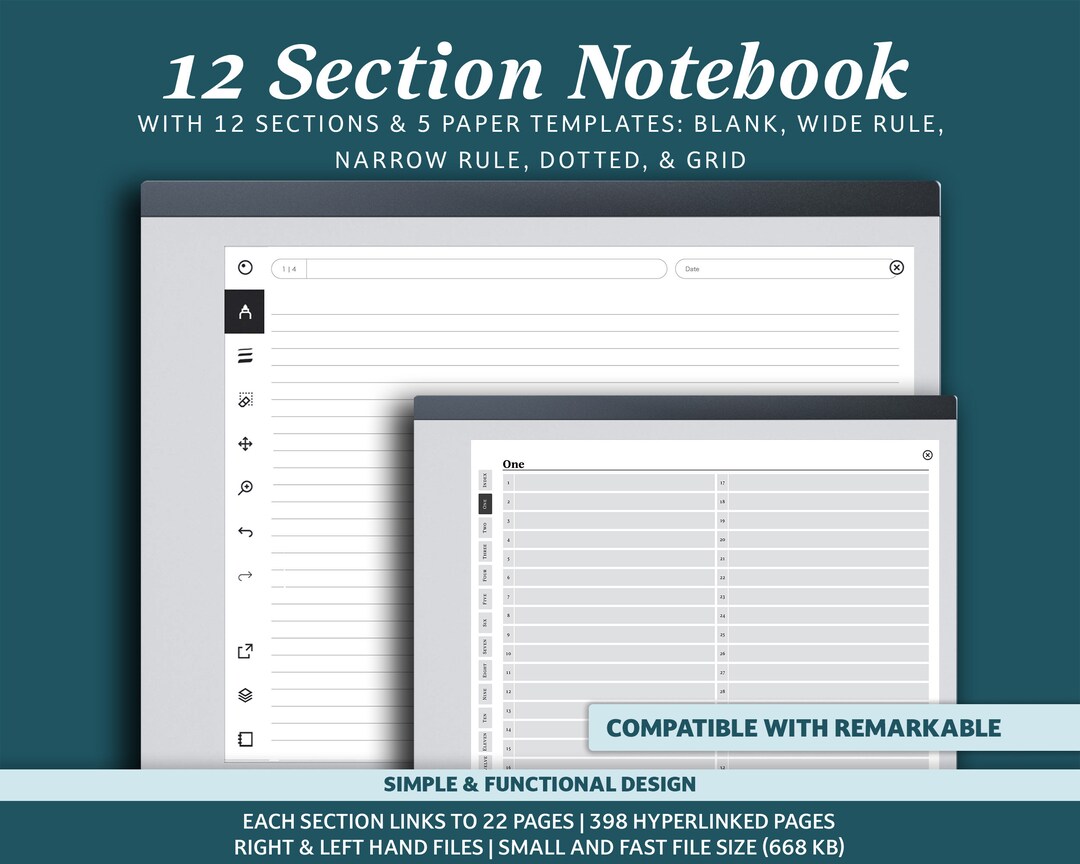 Digital Notebook Landscape, Simple Notebook Compatible With Remarkable ...
