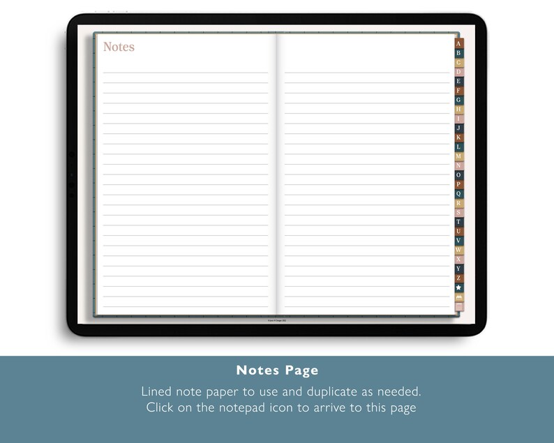Realistic Digital Address Book, Landscape Goodnotes Contact Book, Phone ...