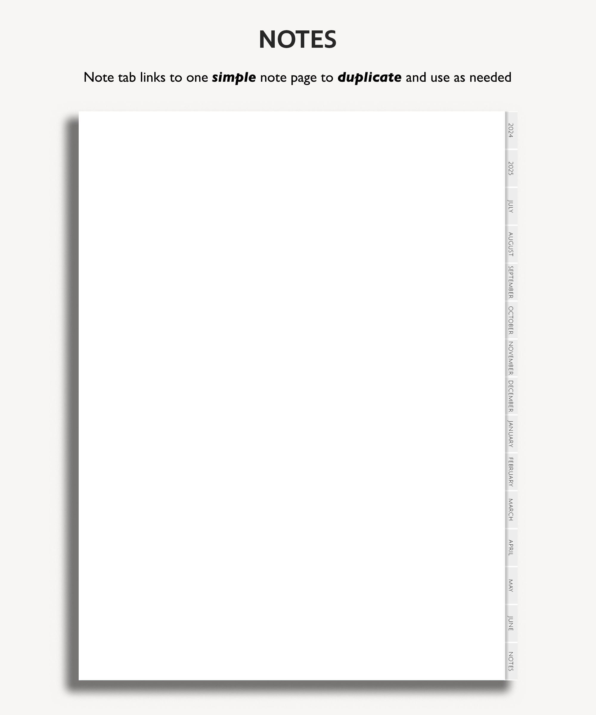 2024 2025 Simple Goodnotes Planner, Mid Year Digital Planner, Dated ...