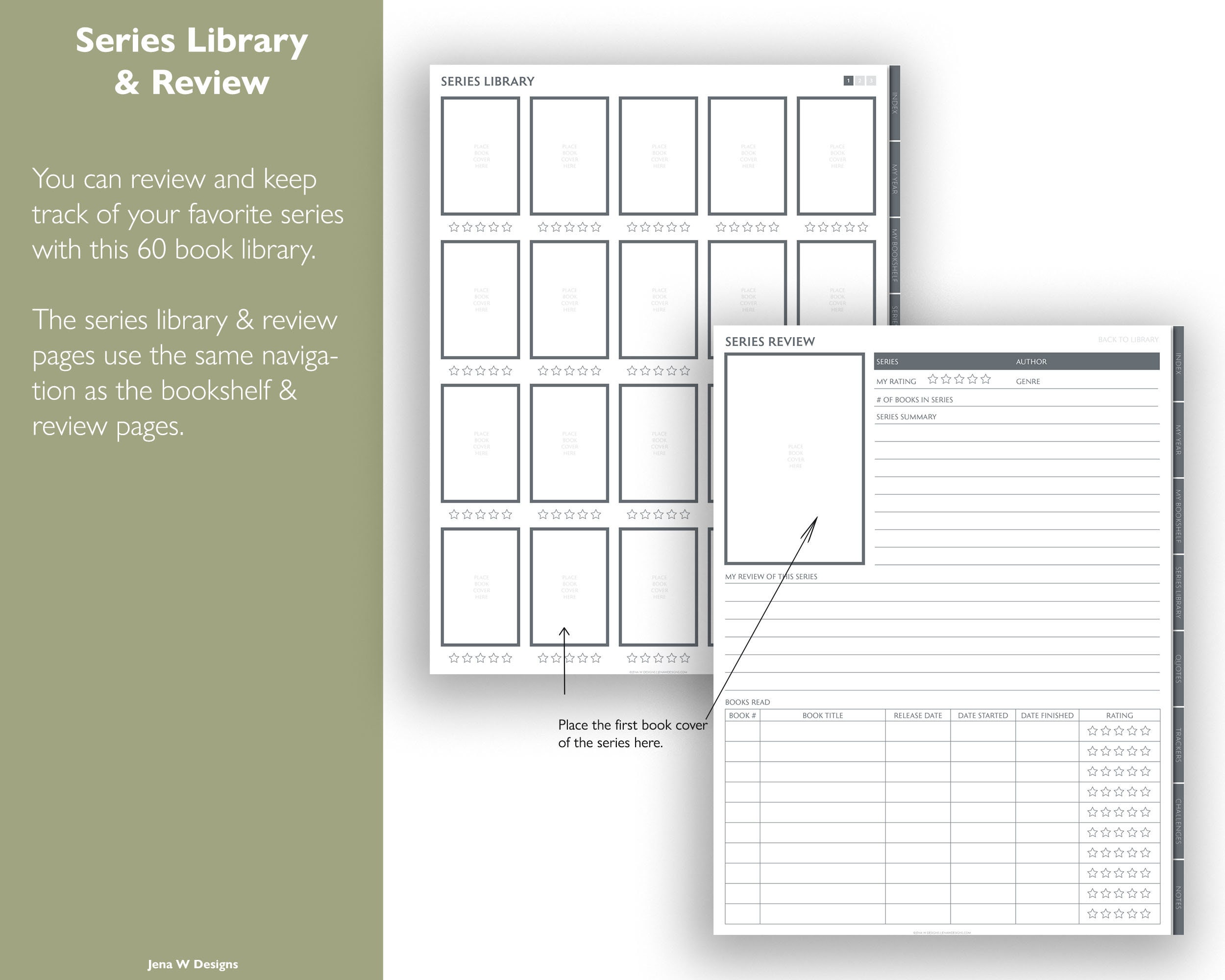 Digital Reading Journal for Goodnotes Book Review Journal - Etsy