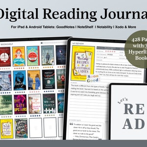 Digital Reading Journal for Goodnotes Book Review Journal - Etsy